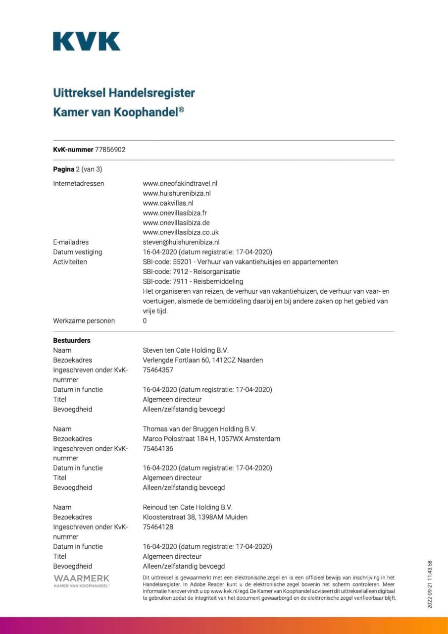 KVK Informatie - Updates van Ibiza